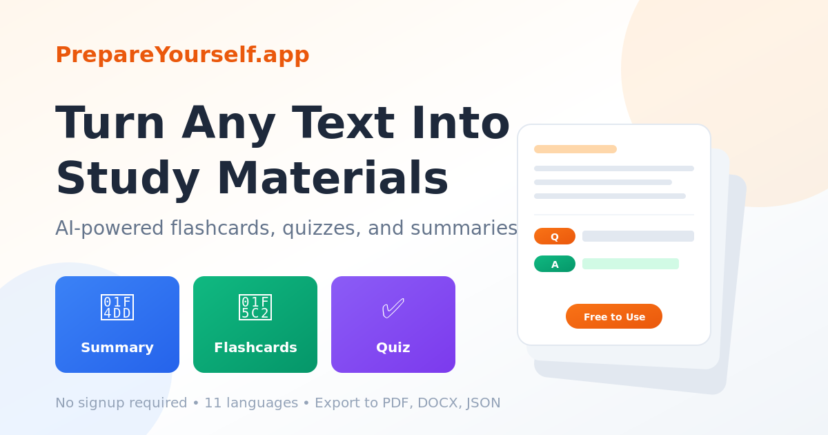 Interview Preparation & AI Study Tools - PrepareYourself.app